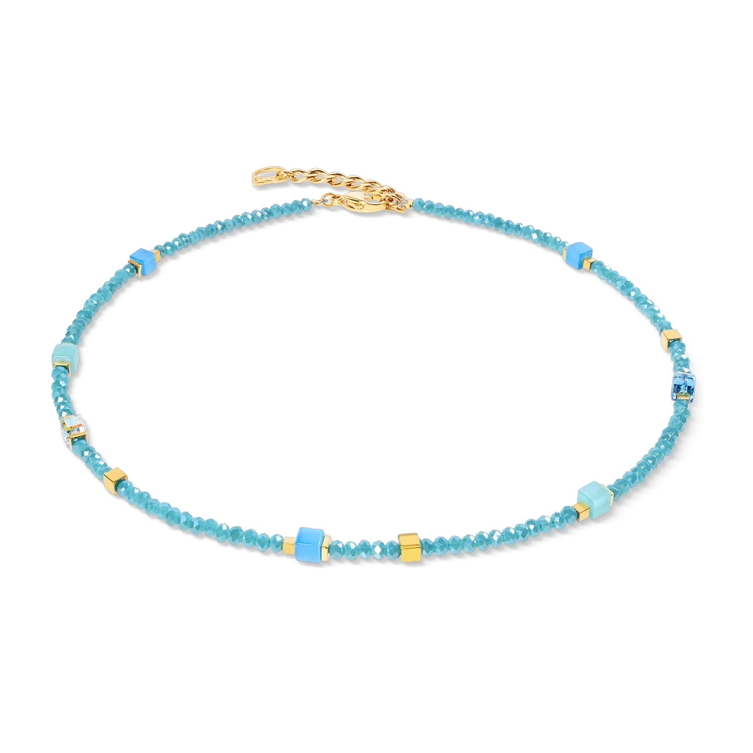 Coeur de Lion Joyful Colours Flex gold-turquoise karkötő 4460/30-0616 ...