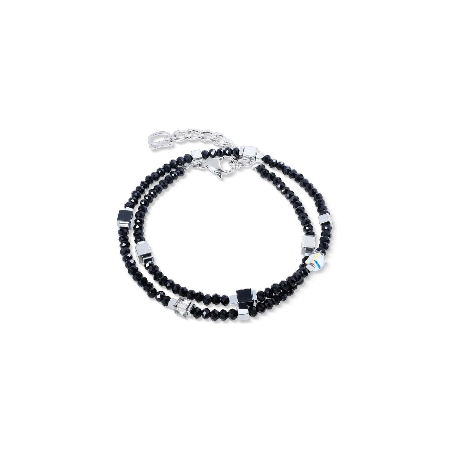 Coeur de Lion Joyful Colours Flex silver-black karkötő 4460/30-1317 ...